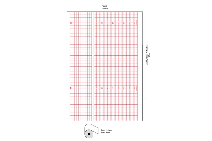 CTG papier rol voor GE Corometrics 4483BAO | Halbach Medical